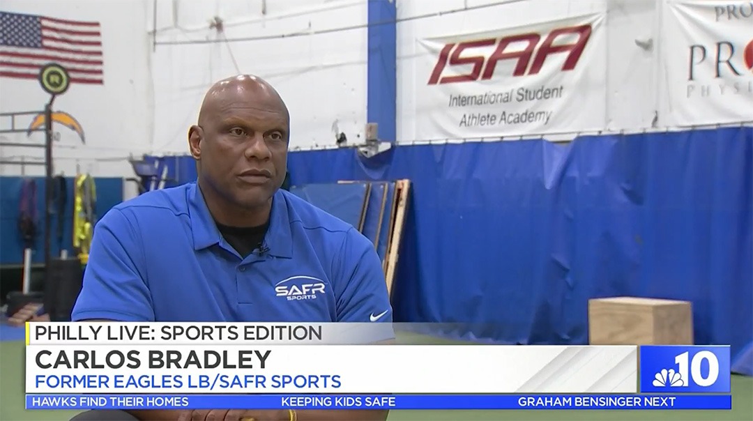 NBC10 News features SAFR Helmet Covers - SAFR